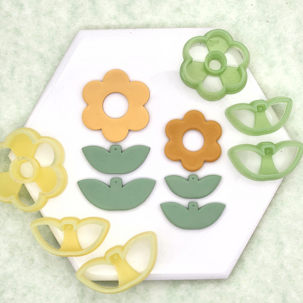 Daisy & Leaves Triple Dangle Polymer Clay Cutter Set – The Clay Impress