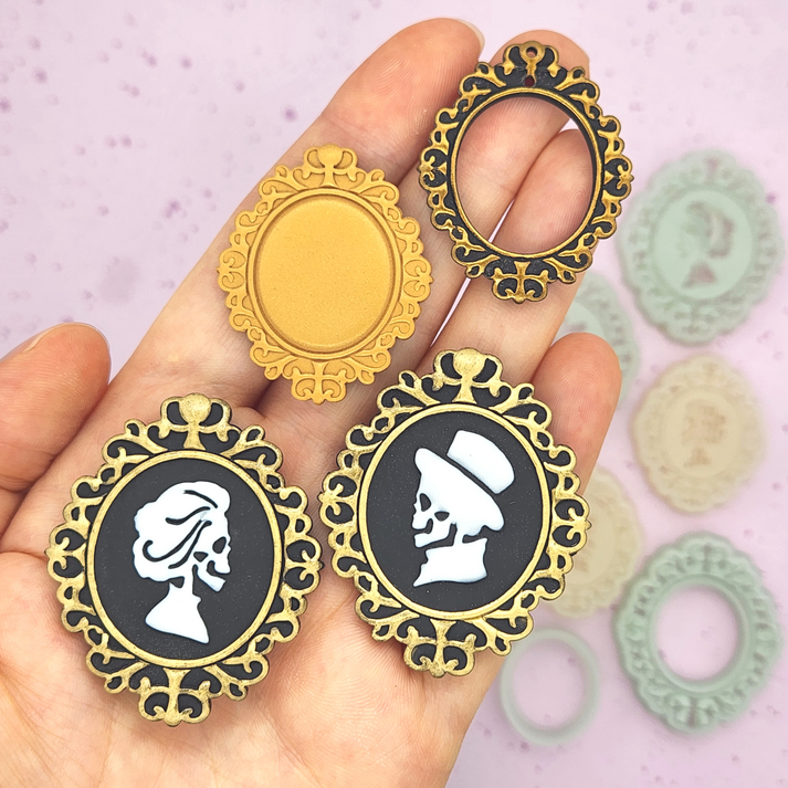 Skeleton Cameos & Frame Polymer Clay Cutters | Sharp, Clean, Precise ...
