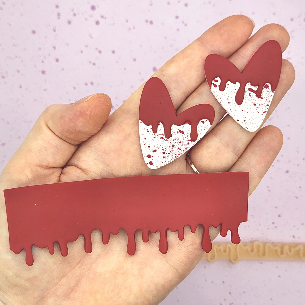 Blood or Slime Drips Polymer Clay Cutter | Sharp, Clean, Precise Cuts ...