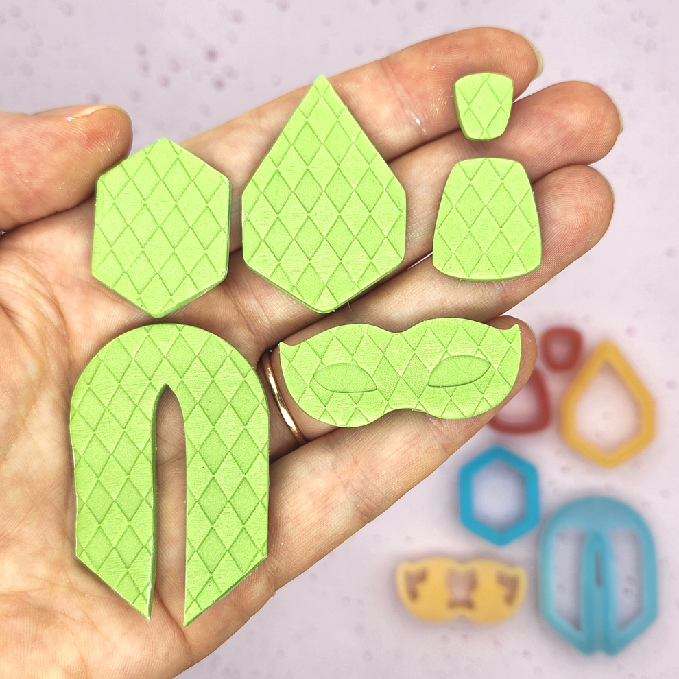 Harlequin Diamonds Polymer Clay Texture Sheet | Unique & Easy-to-Use ...