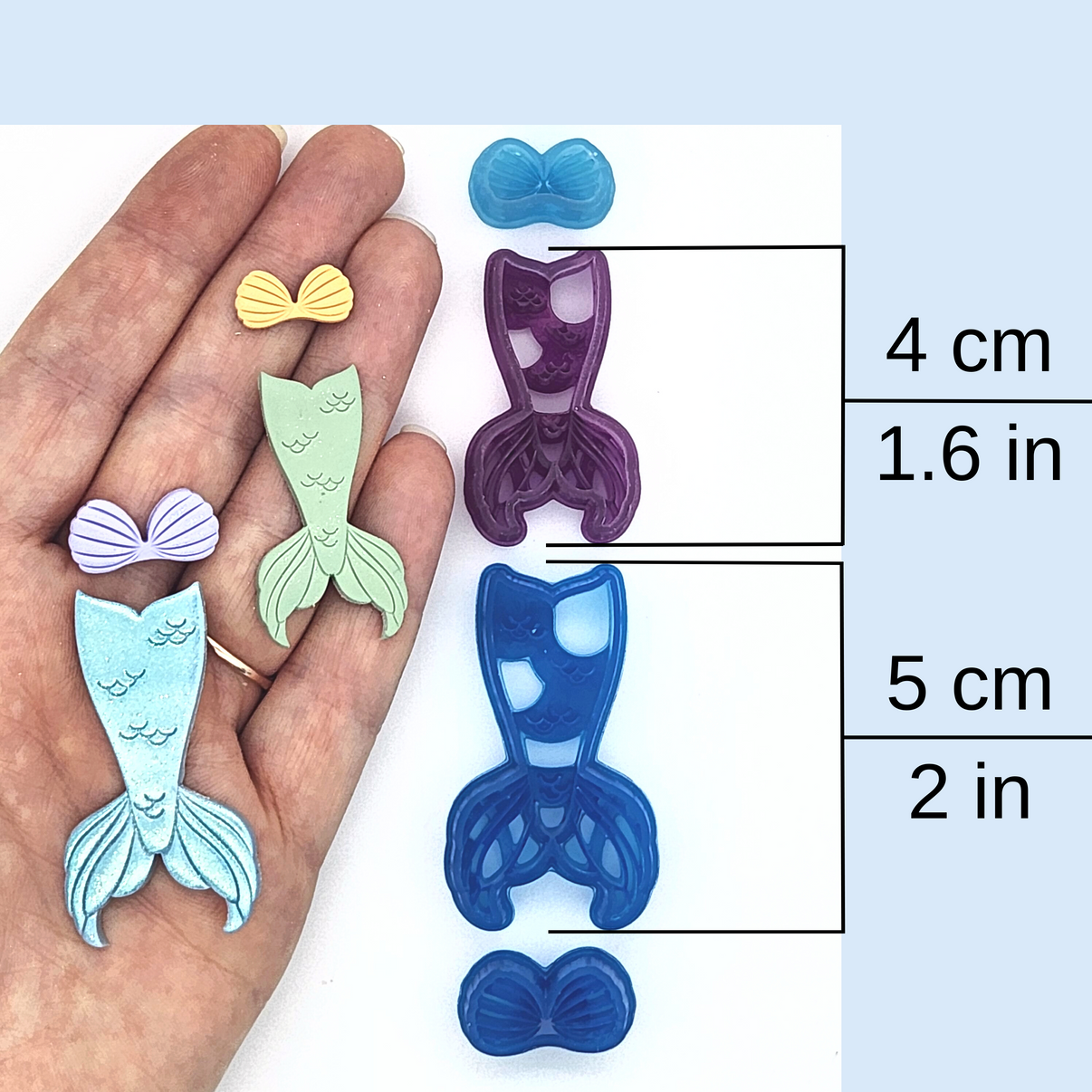 Mermaid Tail Polymer Clay Cutter Set | Sharp, Clean, Precise – The Clay ...