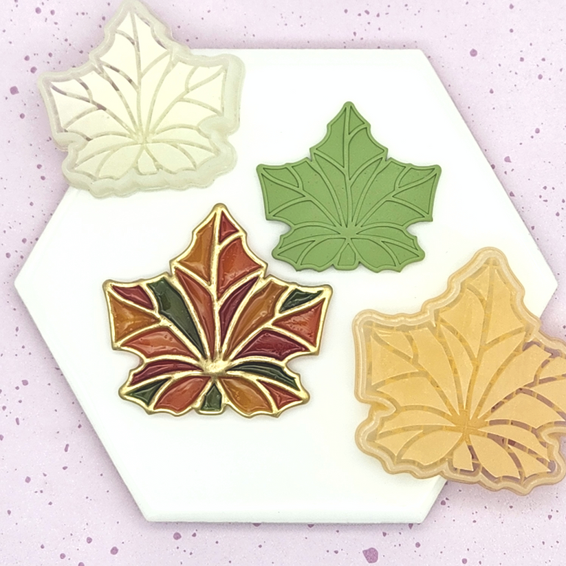 Stained Glass Maple Leaf Polymer Clay Cutters | Sharp, Clean, Precise ...