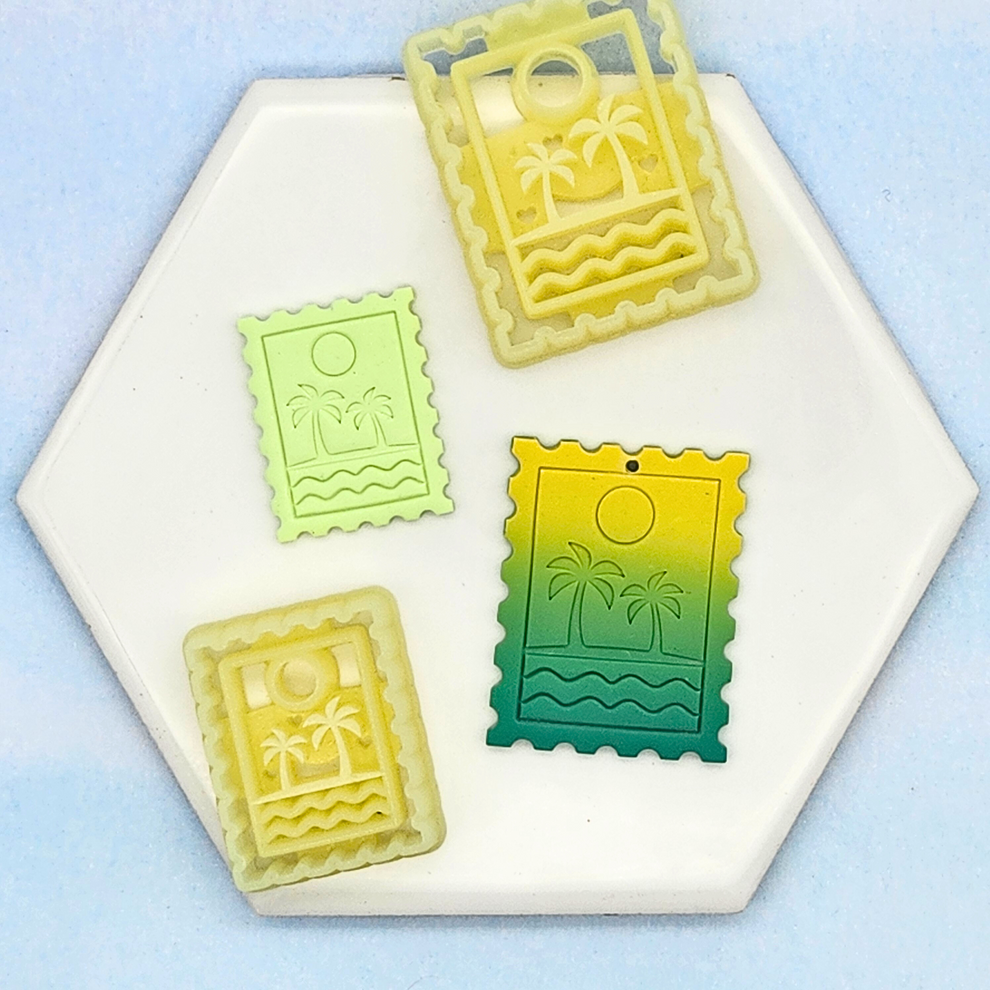 Tropical Postage Stamp Polymer Clay Cutter | Sharp, Clean, Precise ...