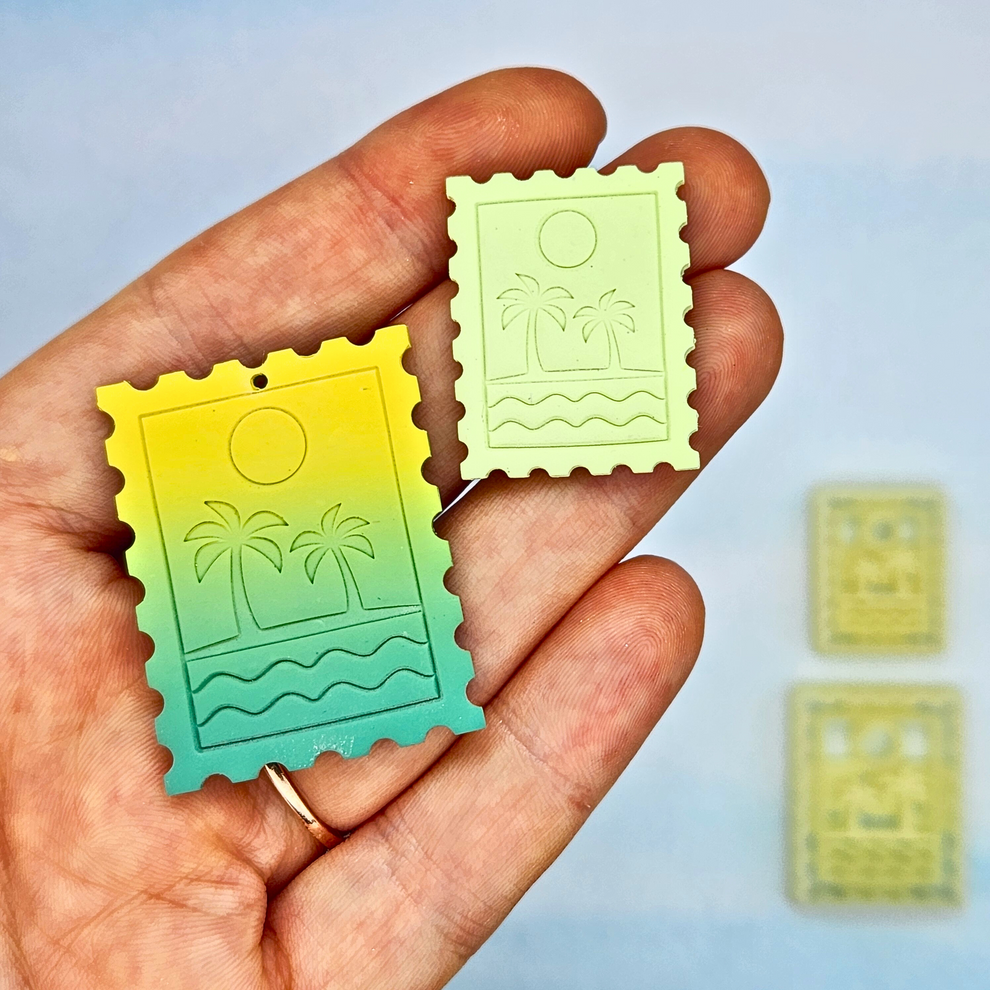 Tropical Postage Stamp Polymer Clay Cutter | Sharp, Clean, Precise ...