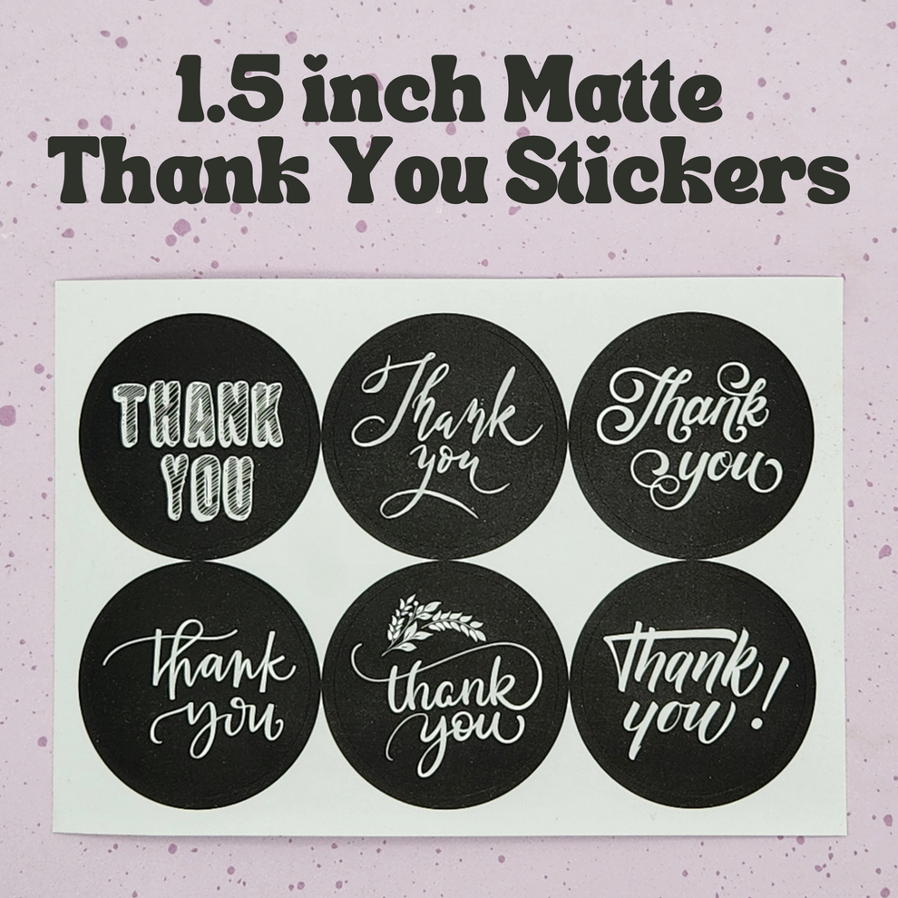 FREE 1.5 inch Thank You Stickers – The Clay Impress