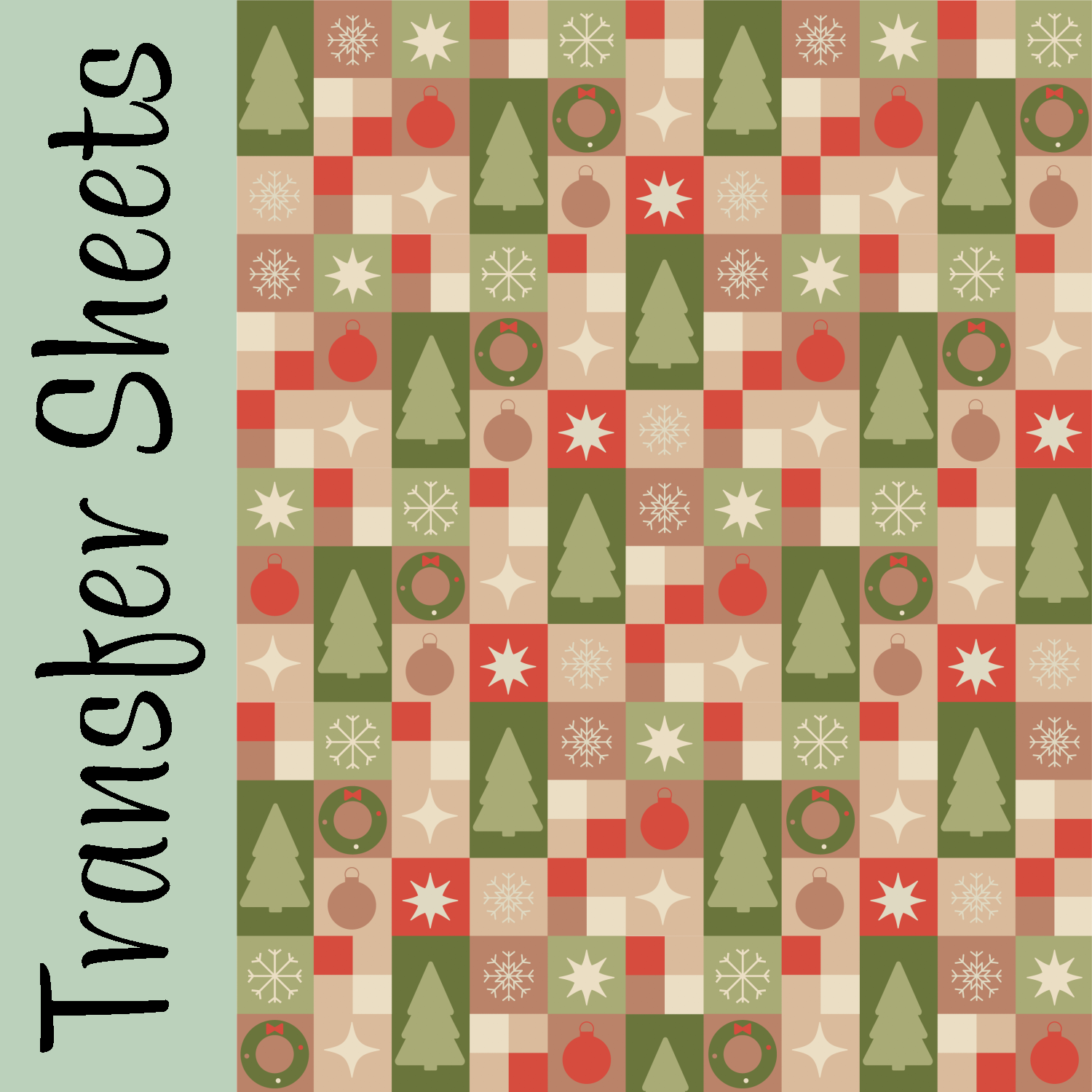 Modern Christmas Tiles | Winter Polymer Clay Transfer Sheets – The Clay ...