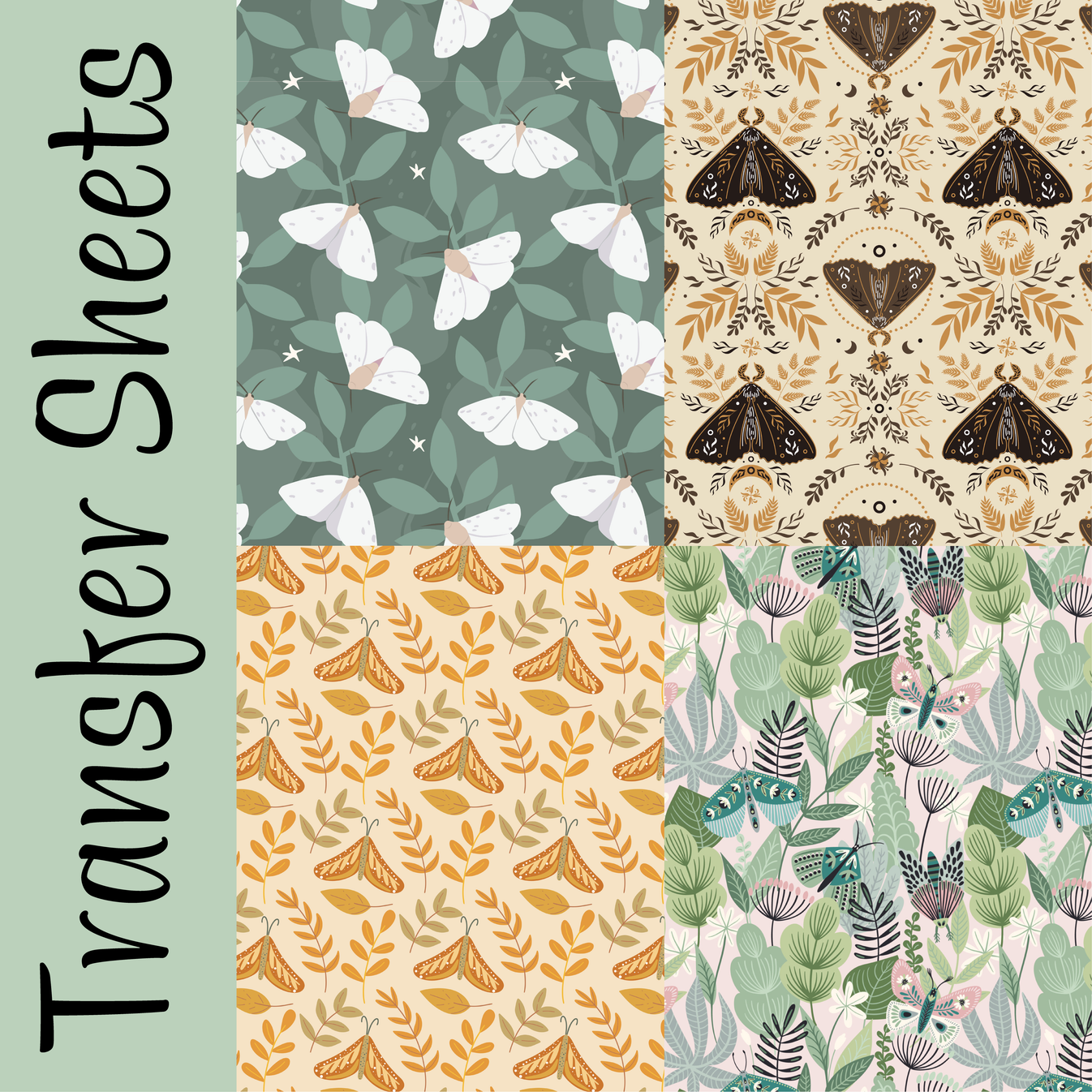 Botanical Moth Medley | Polymer Clay Transfer Sheets – The Clay Impress