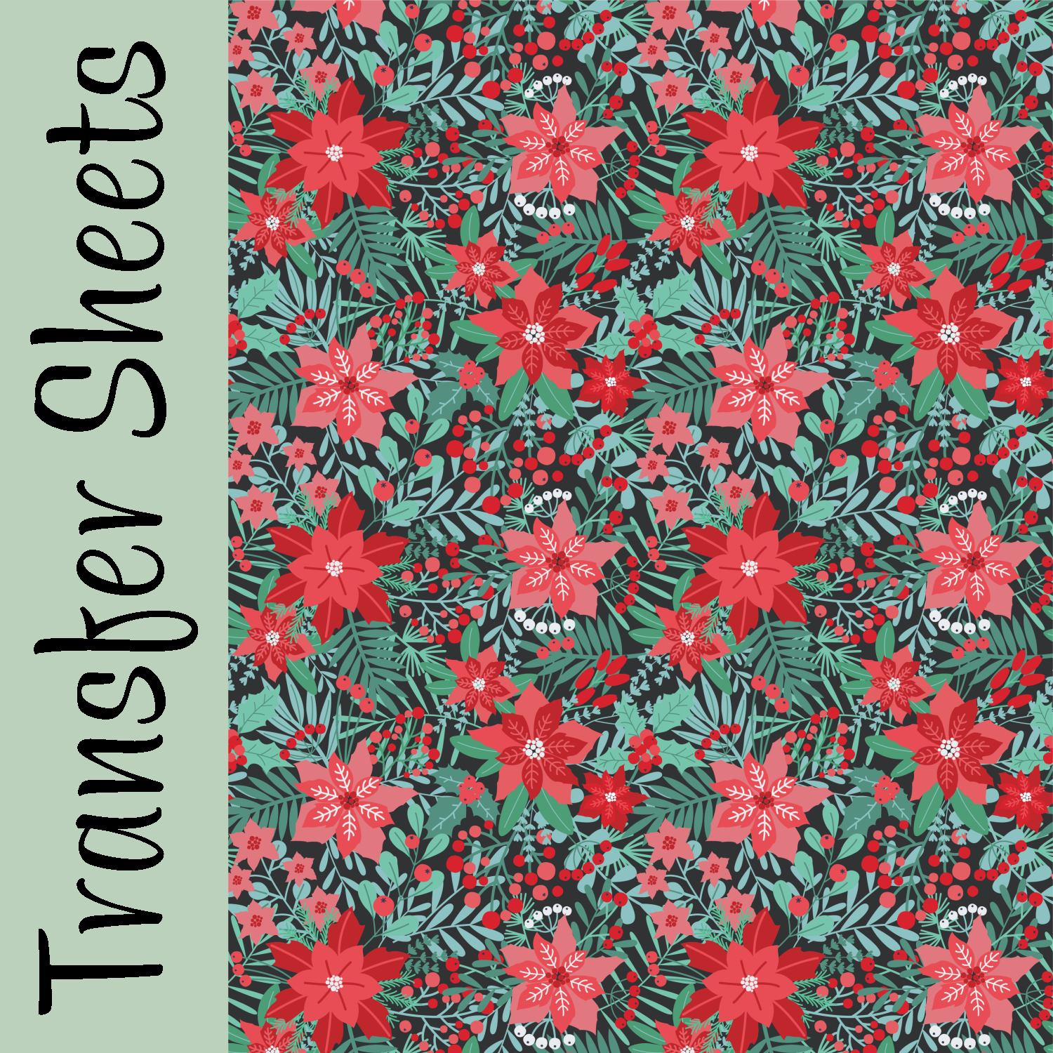 Poinsettia Meadow | Winter Polymer Clay Transfer Sheets – The Clay Impress