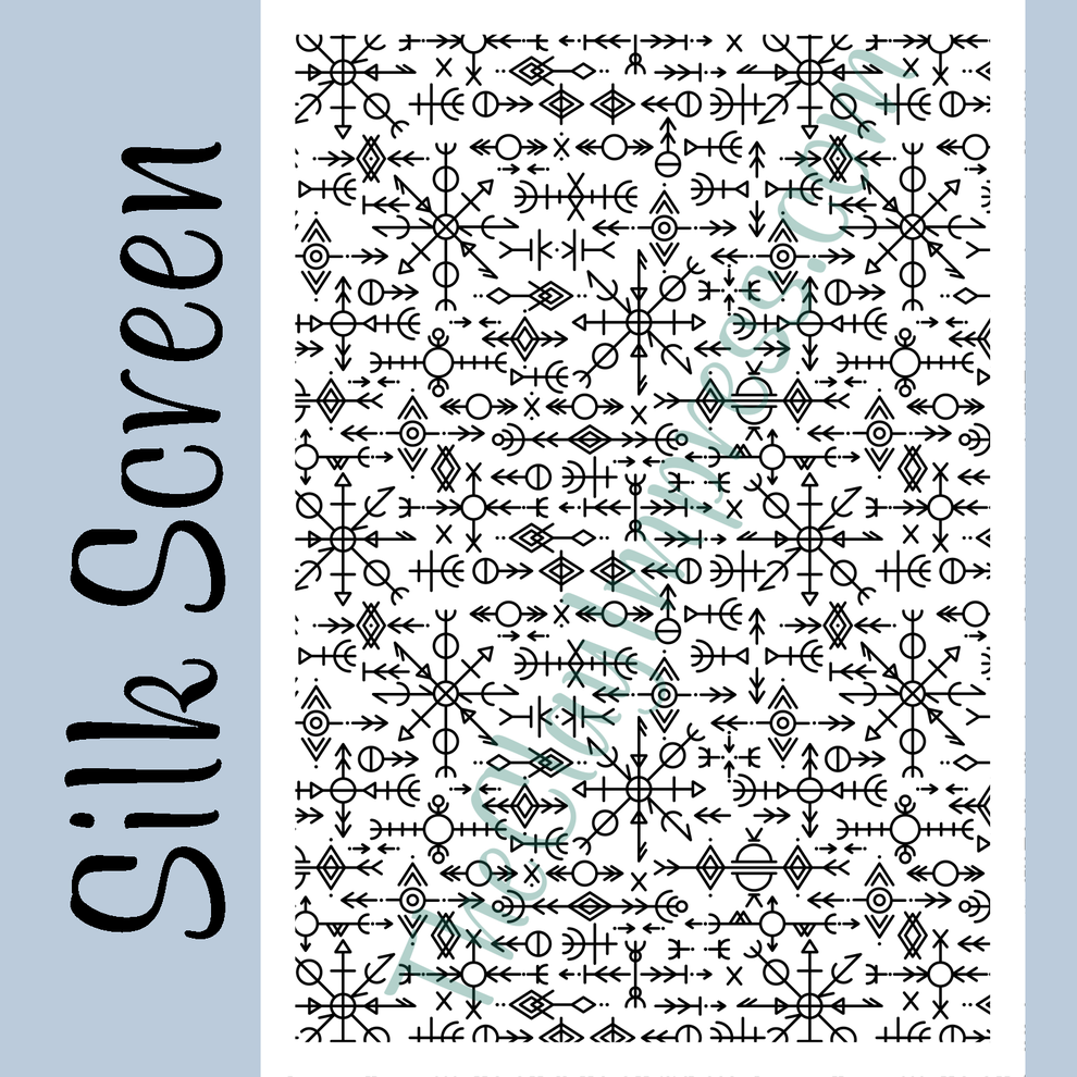 Runic Talismans Polymer Clay Silk Screen – The Clay Impress