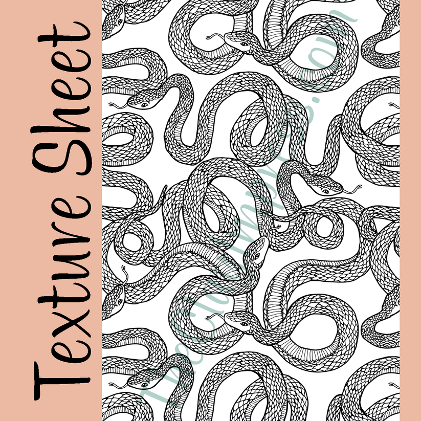 Snakes Polymer Clay Texture Sheet | Unique, Detailed, & Easy to Use ...