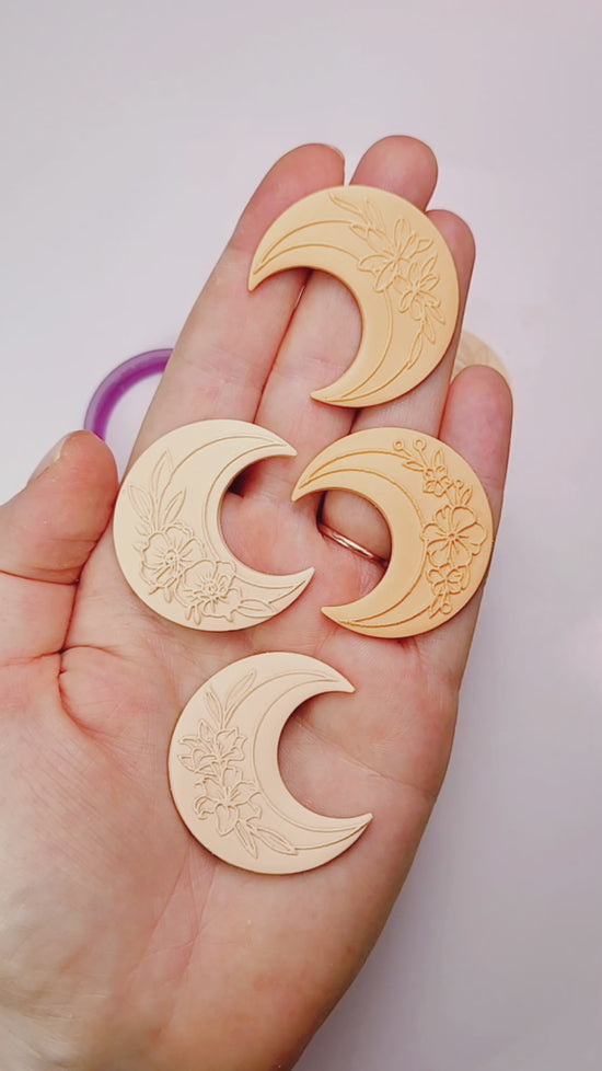 Floral Moons Polymer Clay Texture Sheets – The Clay Impress