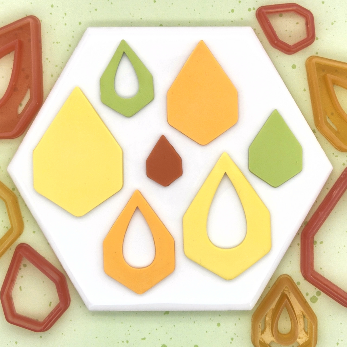 Geometric Teardrop Polymer Clay Cutters | Sharp, Clean Precision Cuts ...