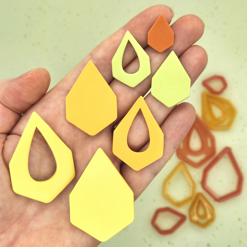 Geometric Teardrop Polymer Clay Cutters | Sharp, Clean Precision Cuts ...