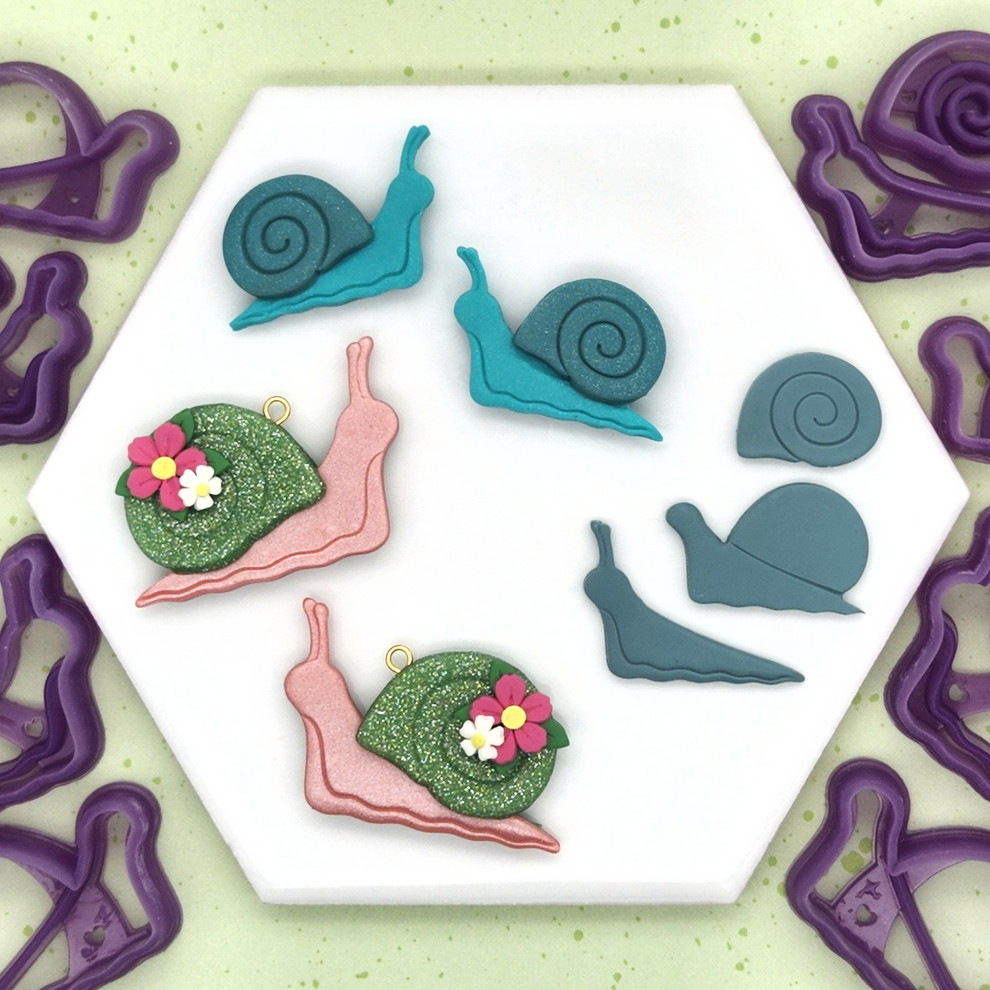 Mirrored Snails Polymer Clay Cutter Set | Sharp, Clean Precision Cuts ...