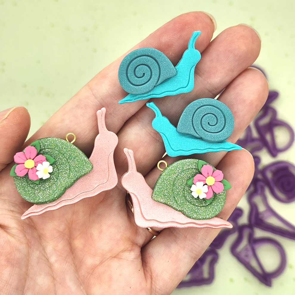 Mirrored Snails Polymer Clay Cutter Set | Sharp, Clean Precision Cuts ...