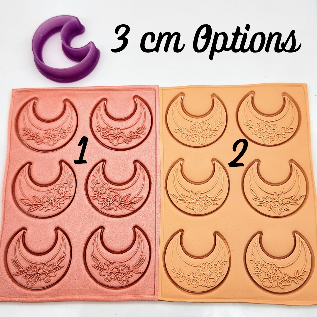 Floral Moons Polymer Clay Texture Sheets – The Clay Impress