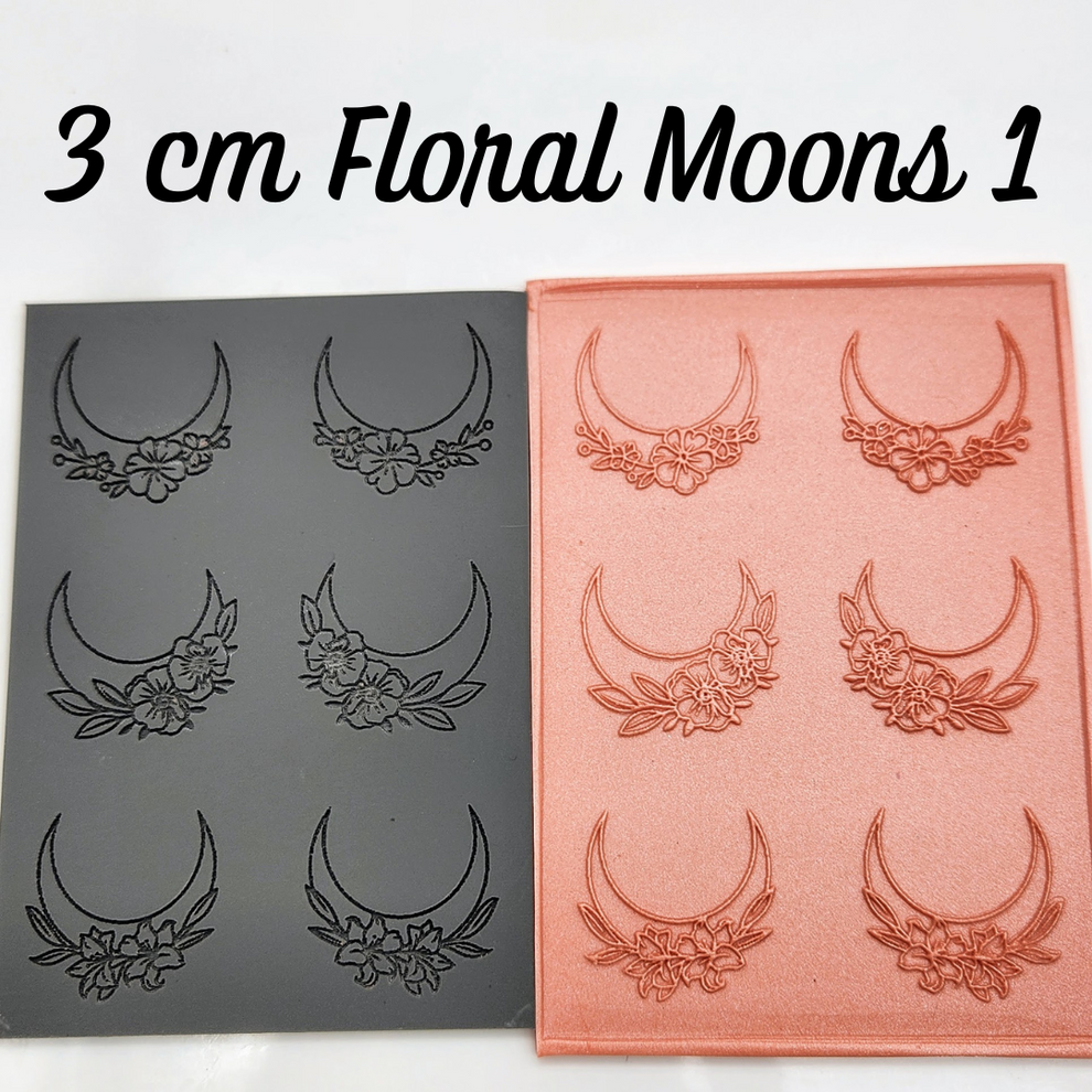 Floral Moons Polymer Clay Texture Sheets – The Clay Impress