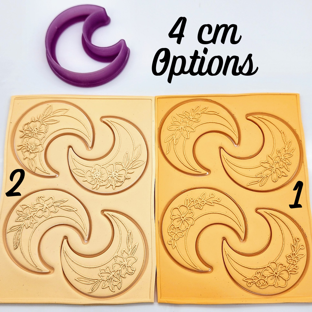 Floral Moons Polymer Clay Texture Sheets – The Clay Impress